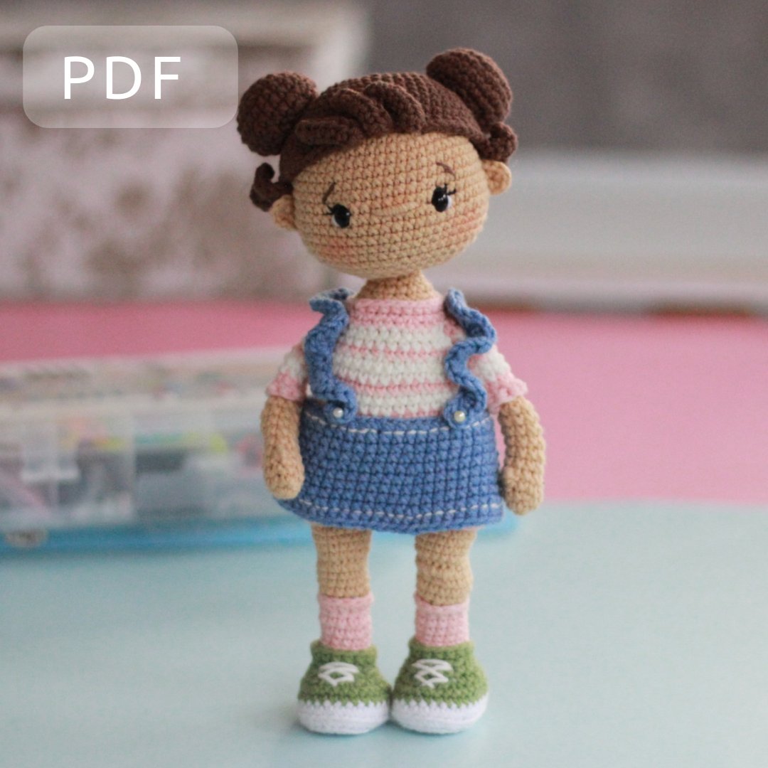 Amigurumi doll Emma PDF crochet pattern | Inspire Uplift
