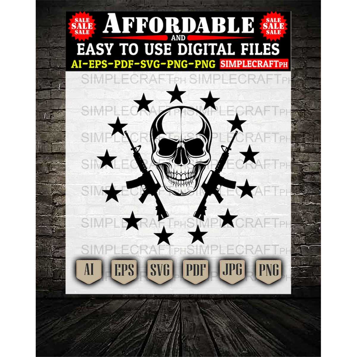 Skull 2nd Amendment Svg || GUN Rights Svg || Gun Control svg - Inspire ...