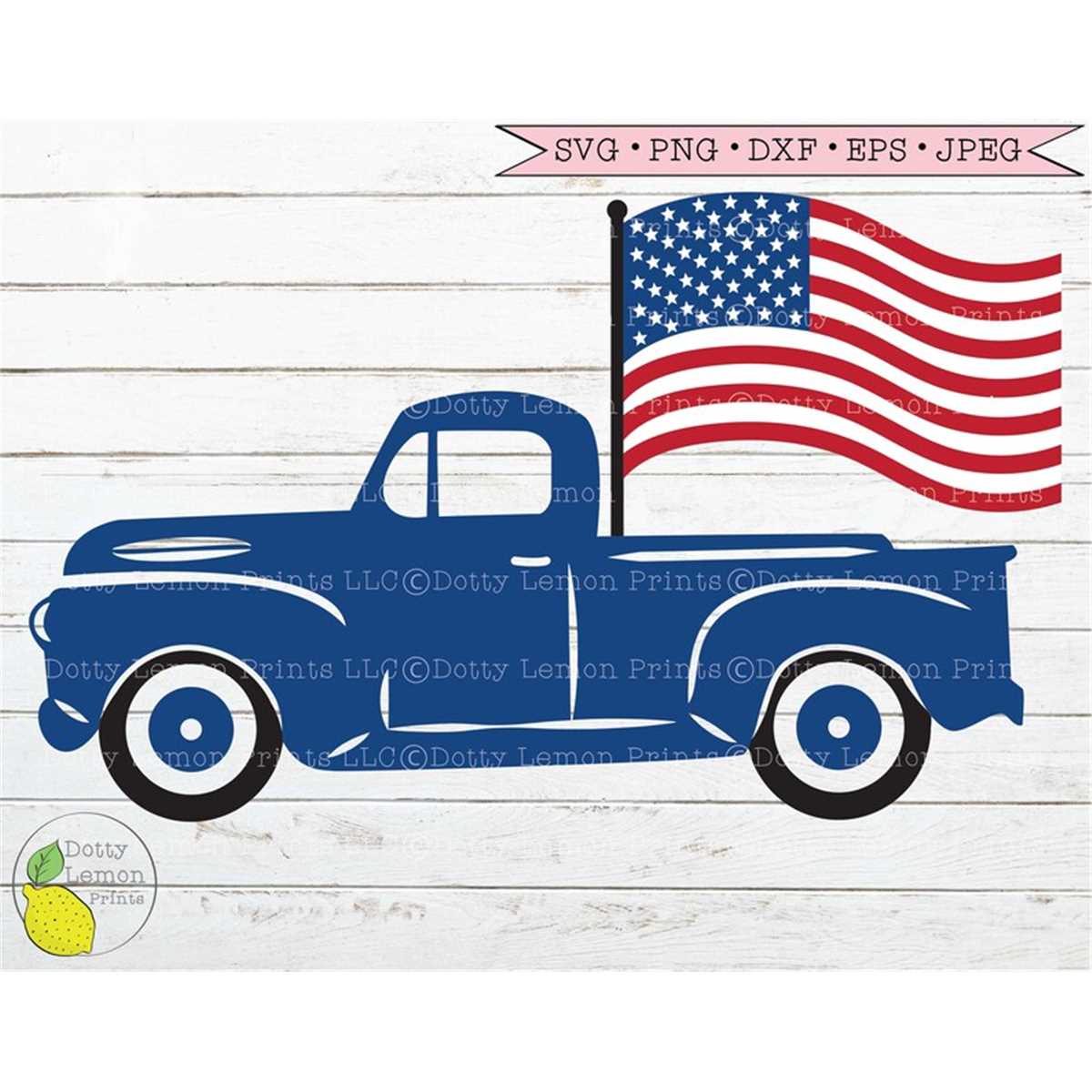 4th of July Truck svg Summer svg Patriotic svg Amercian Flag | Inspire ...