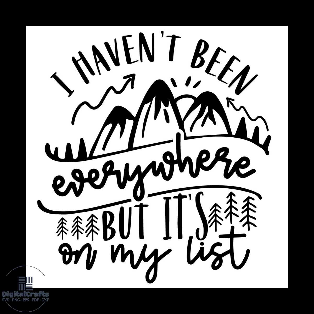I Havent Been Everywhere But Its On My List Svg | Inspire Uplift
