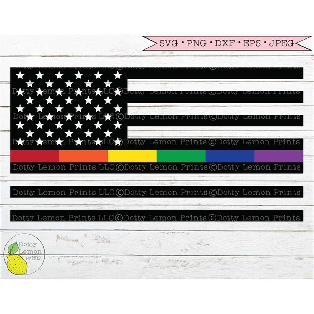 Rainbow Pride svg, Gay Pride svg LGBTQ svg American Flag svg | Inspire ...