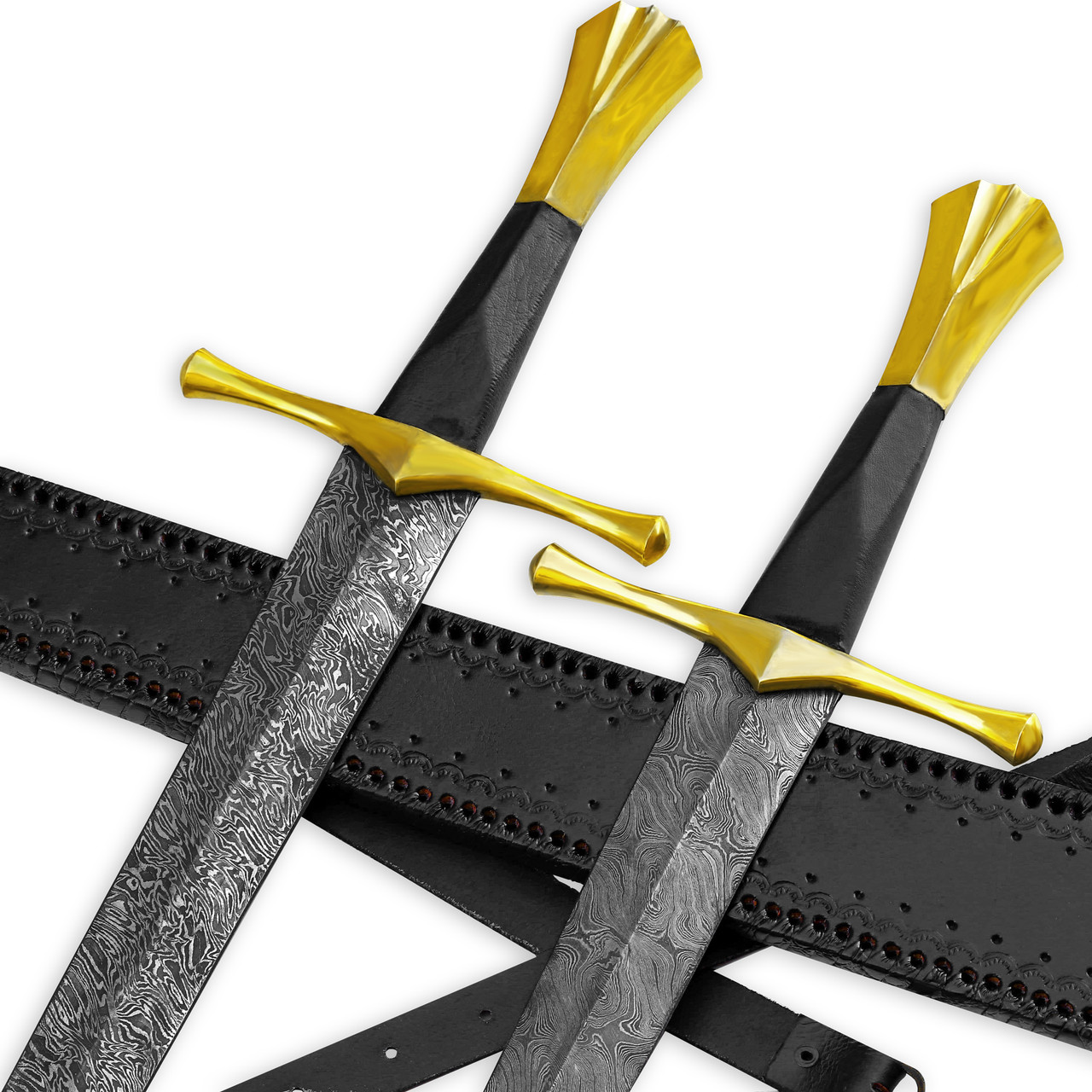 First Light Firestorm/ Twist Damascus Viking Templar Sword | Inspire Uplift
