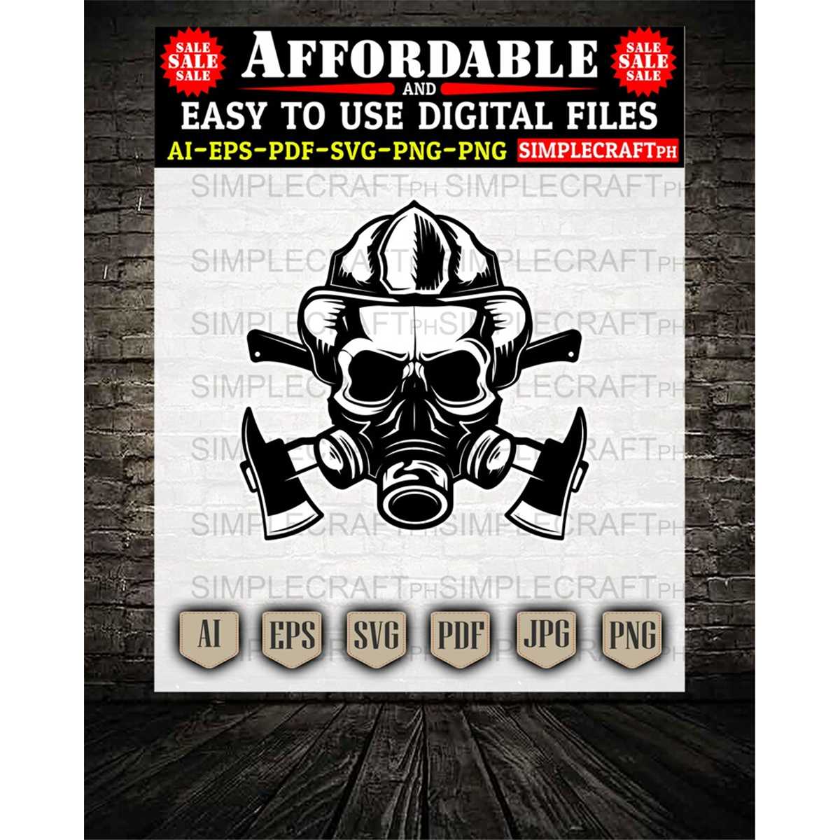 Firefighter Gas Mask svg || Fireman tshirt svg || Gas Mask - Inspire Uplift