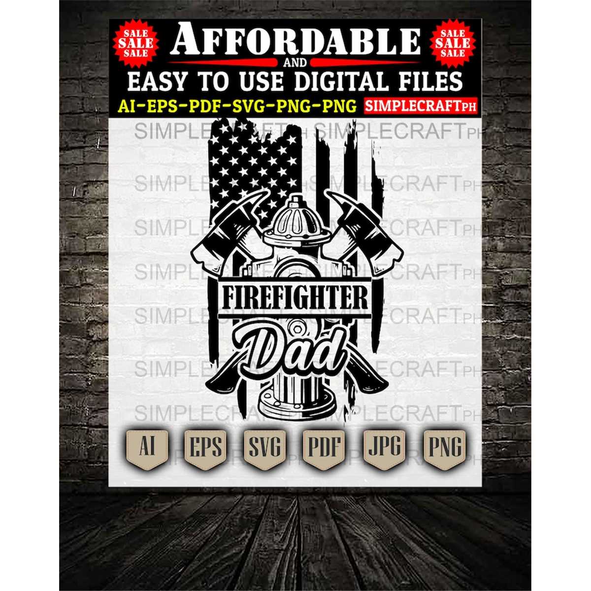 Firefighter Dad svg || Firefighter dad tshirt svg || Distre - Inspire ...
