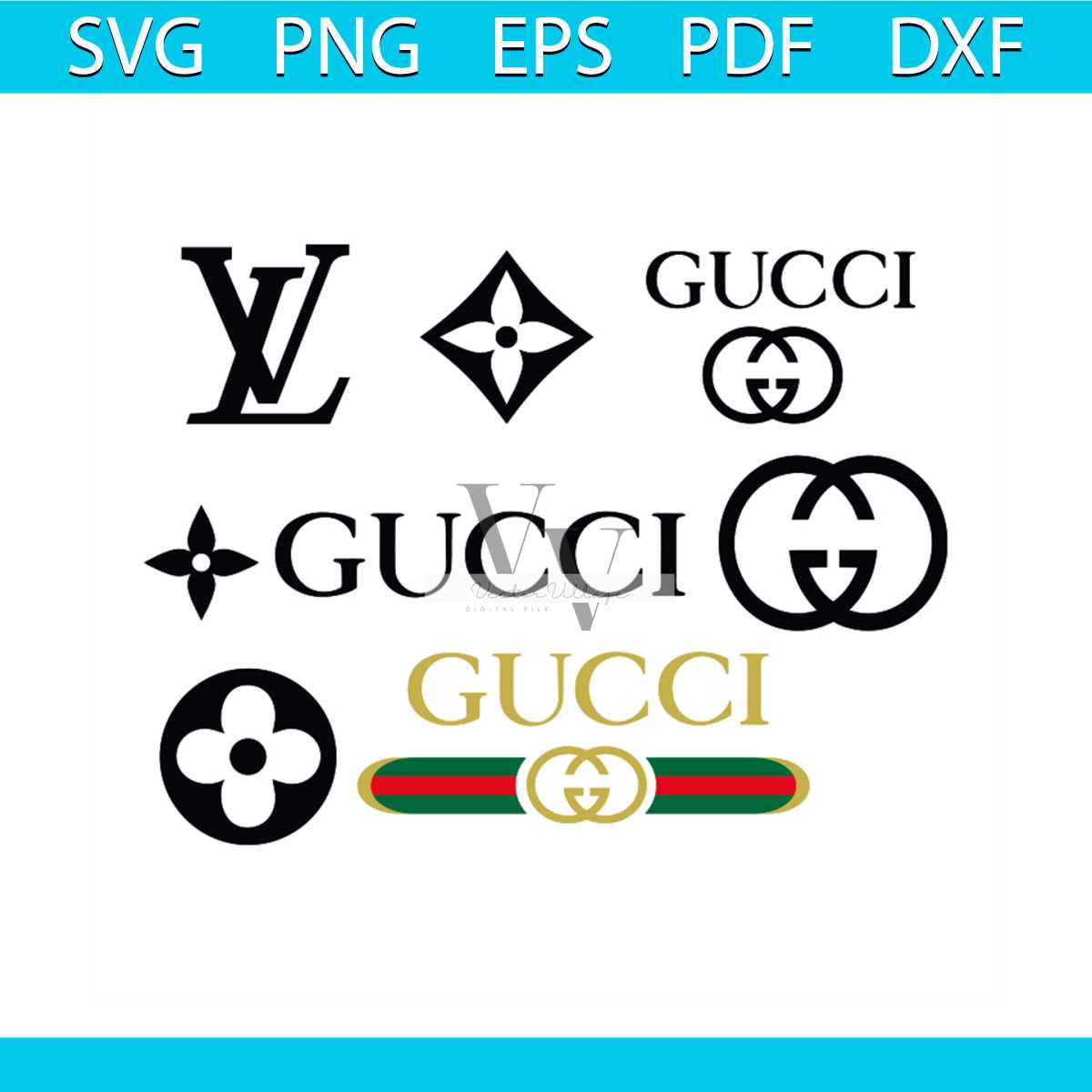 Logo Brand Gucci Bundle Svg Logo Svg Fashion Logo Svg Fas Inspire