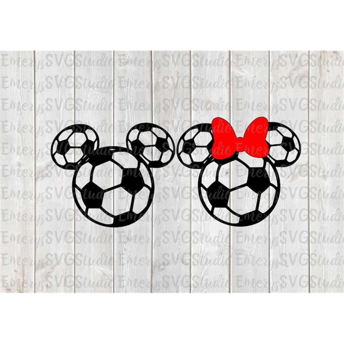 SVG DXF File for Soccer Mickey and Minnie - Inspire Uplift