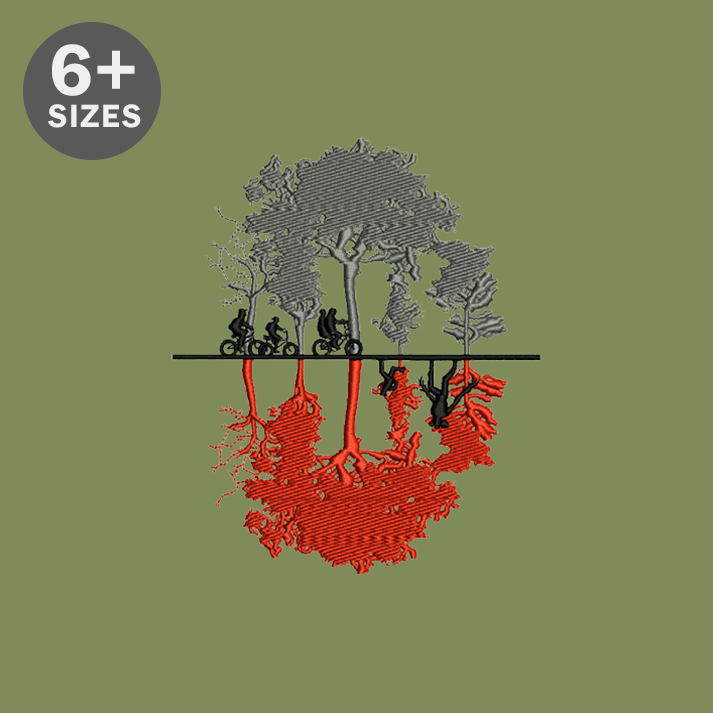 Strange Things Upside Down Machine Embroidery Design | Inspire Uplift