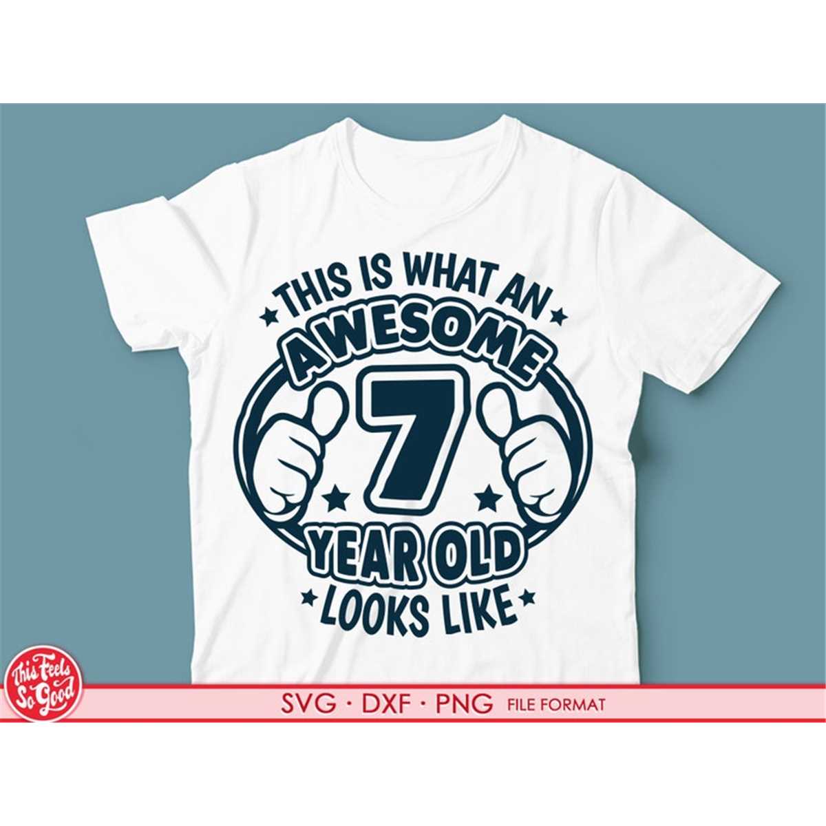 Turning 7 year old svg, 7th birthday SVG shirt svg, 7th birt - Inspire ...