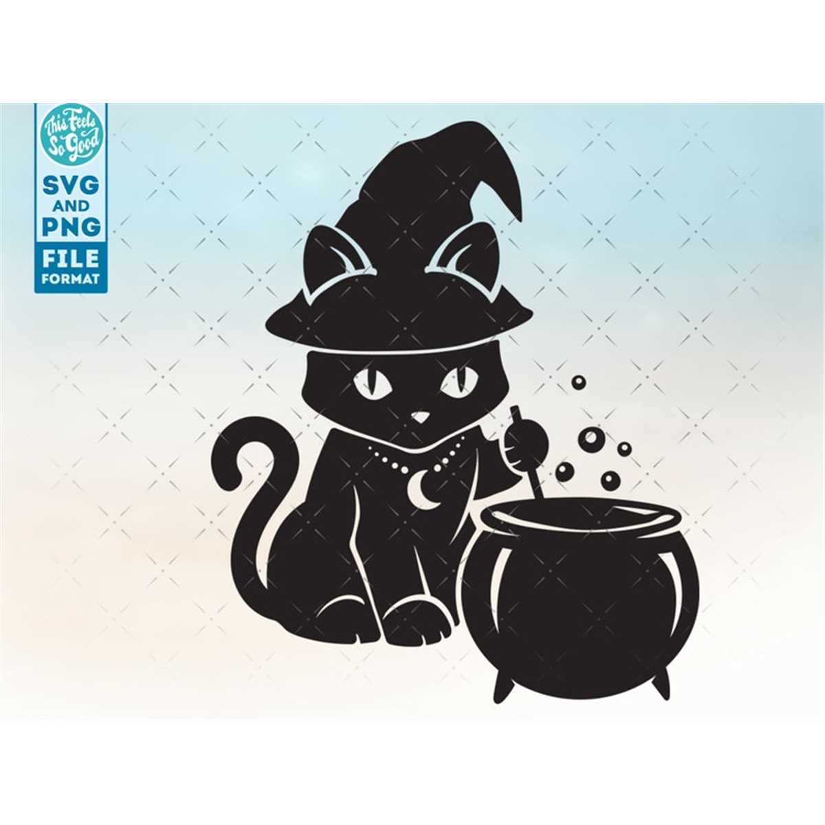 Black Cat Halloween svg png, Black Cat svg png, Witchy Witch - Inspire ...