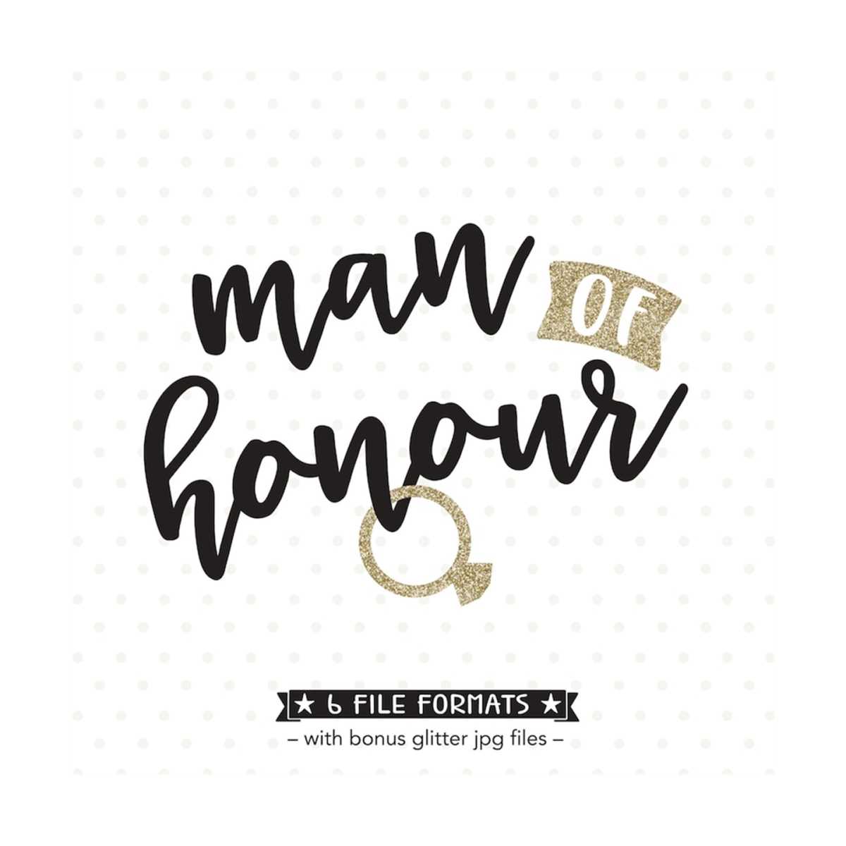 Man of Honour SVG, Bridal Party gift SVG file, Bridal Party | Inspire ...