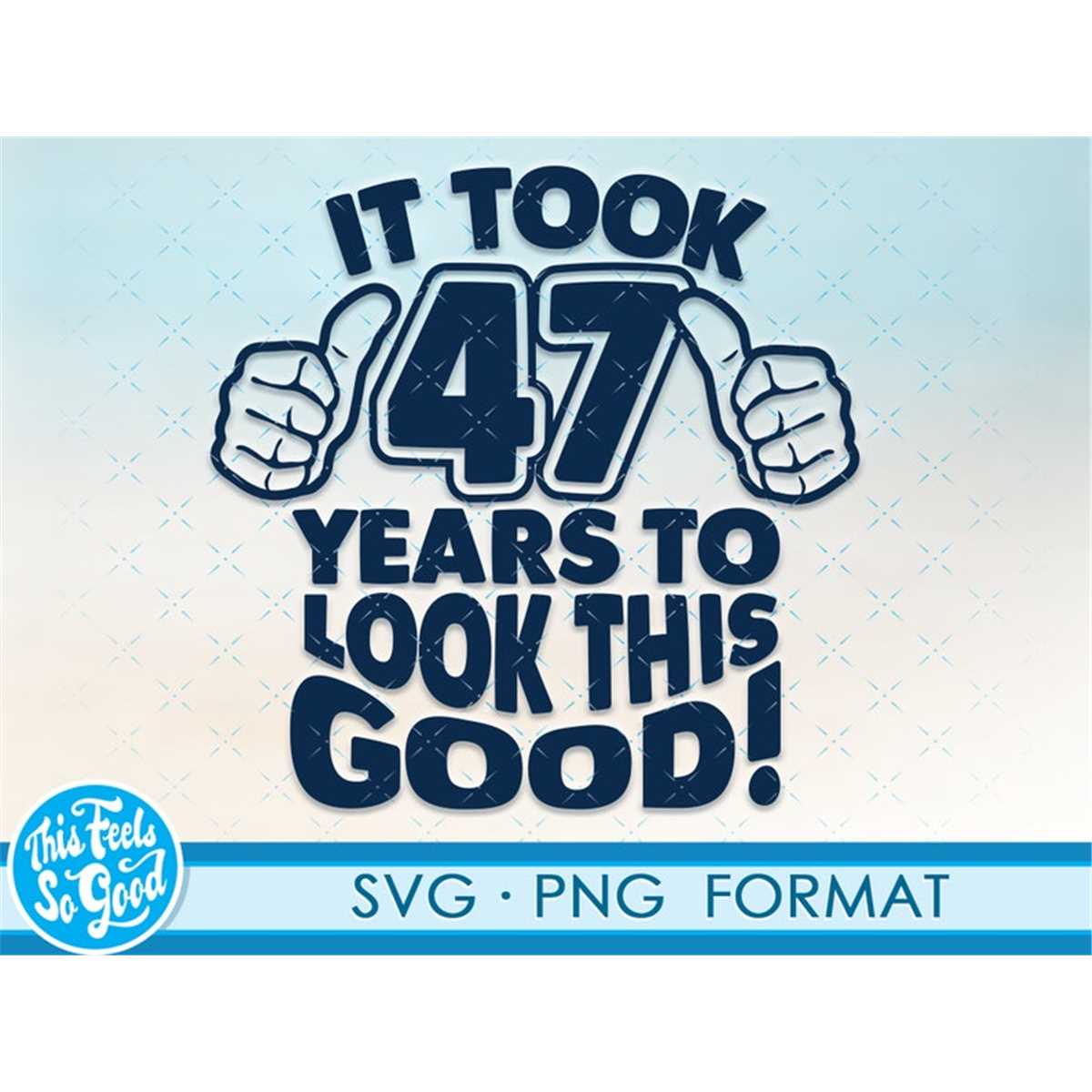 Funny 47th birthday SVG png. Turning 47 birthday svg cut Fil - Inspire ...