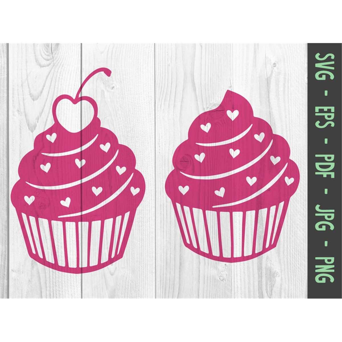 Love Cupcake Svg, Cupcake Svg Cutting Files, heart cupcake v - Inspire ...