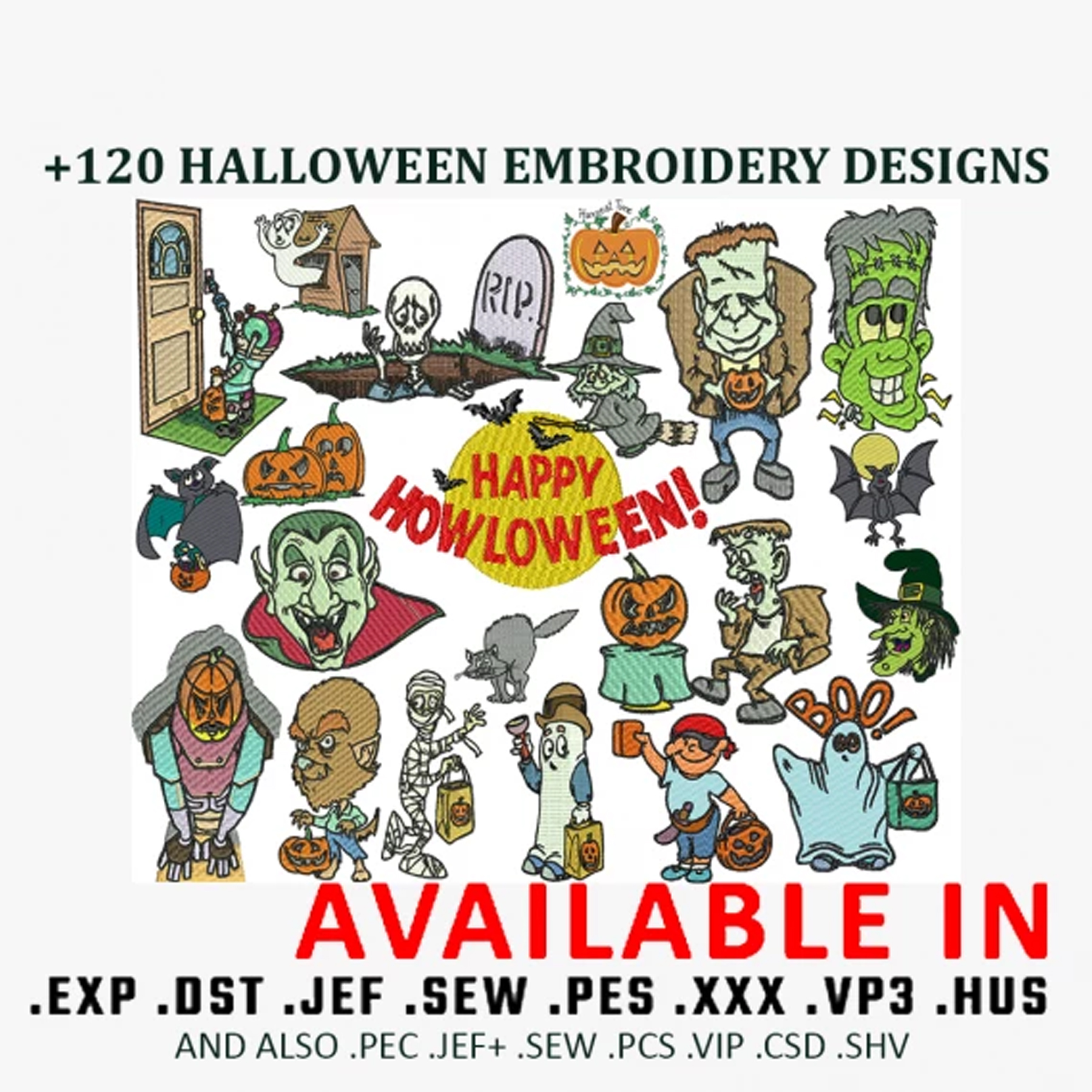 120 halloween embroidery design part 1, Halloween design, Em | Inspire ...