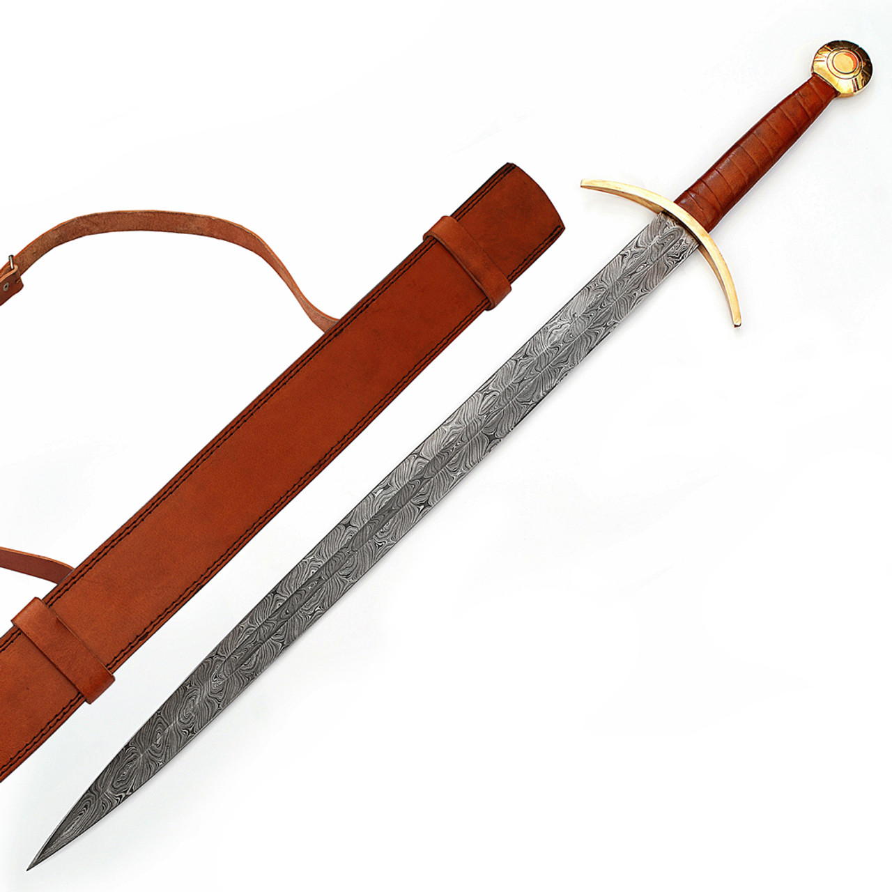 Handmade Damascus Steel Blood Frenzy Functional Viking Sword | Inspire ...