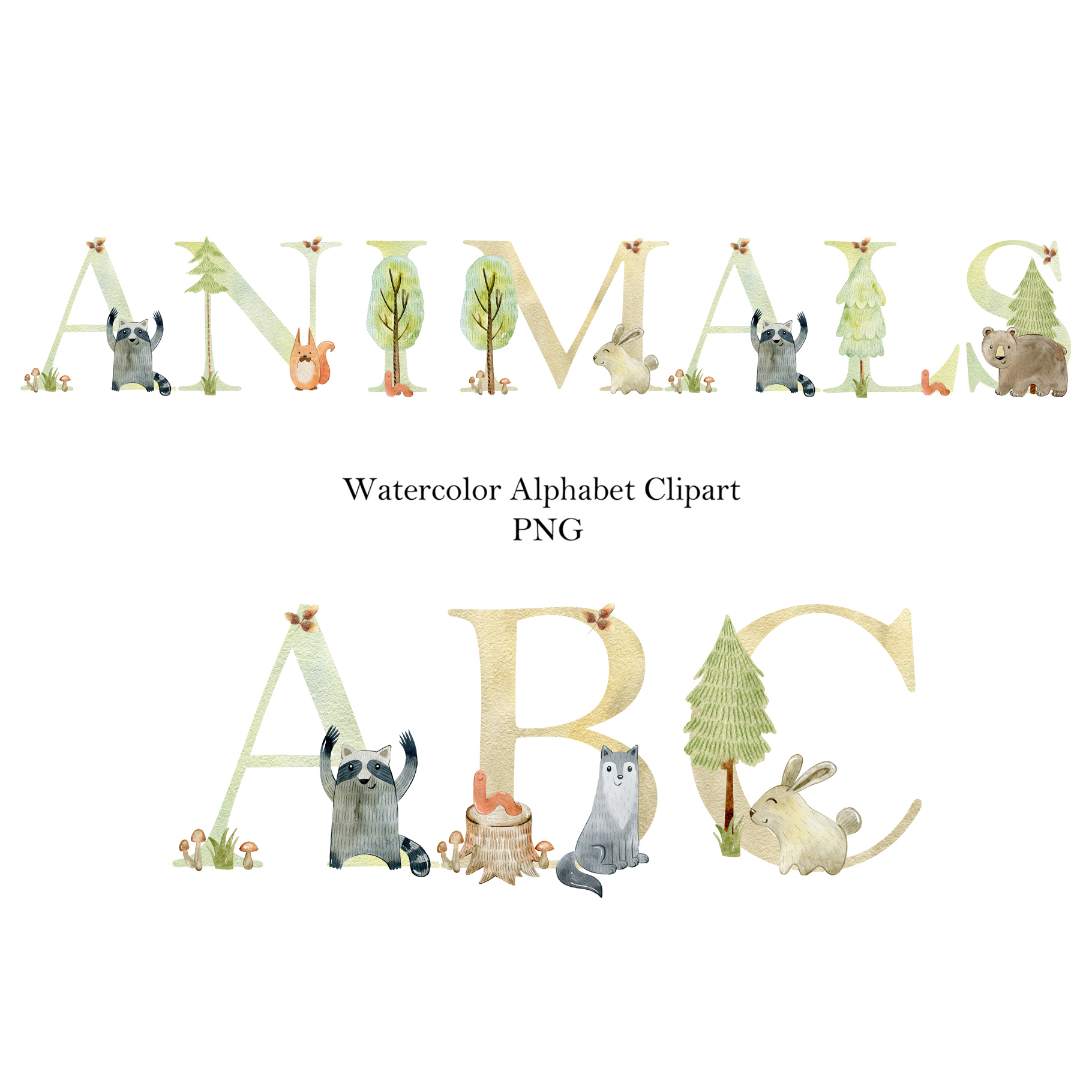 Woodland animals letters, nursery alphabet, numbers birthday | Inspire ...