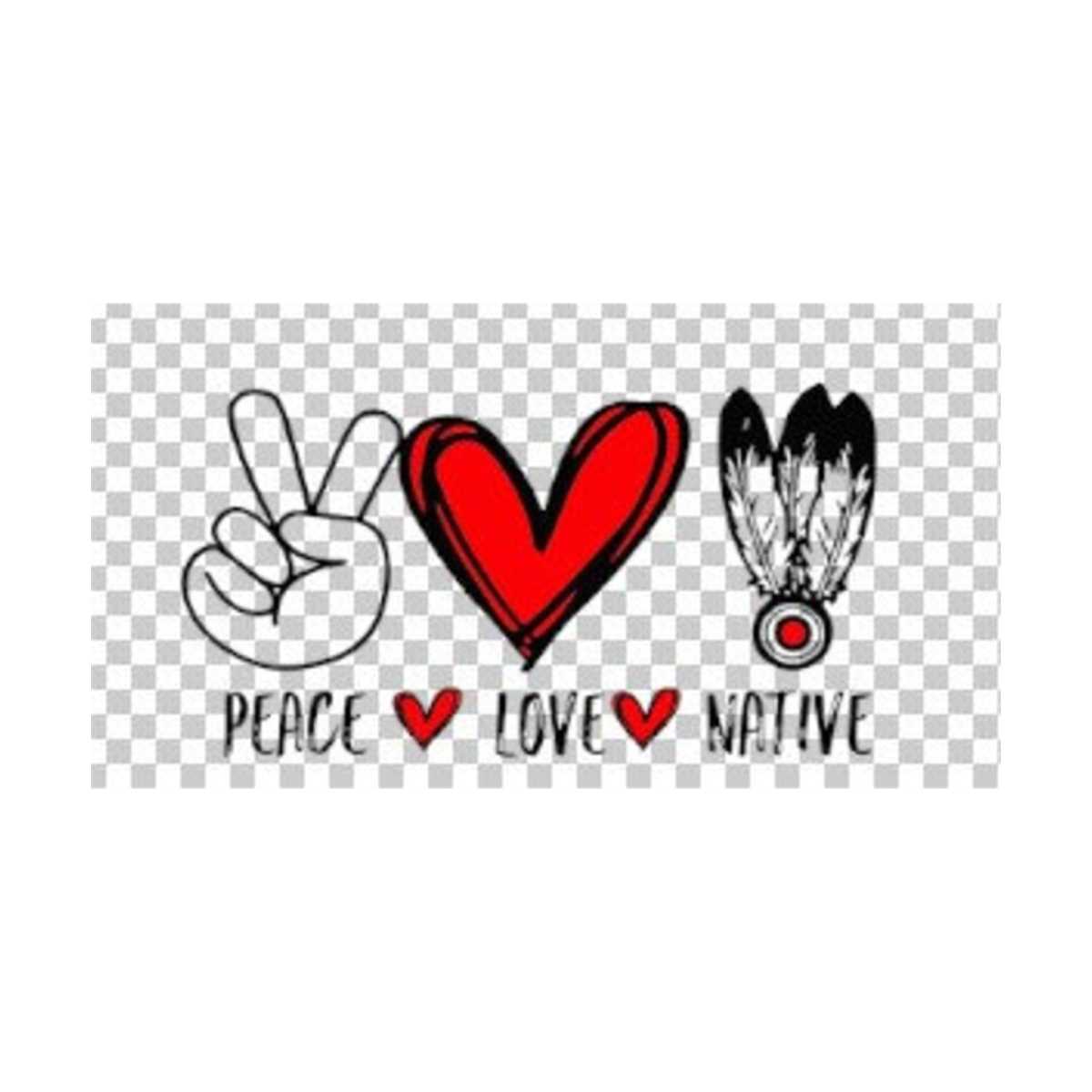 Pea.ce L0ve Nat-ive Svg, M-MI-W SVG Digital Download | Inspire Uplift
