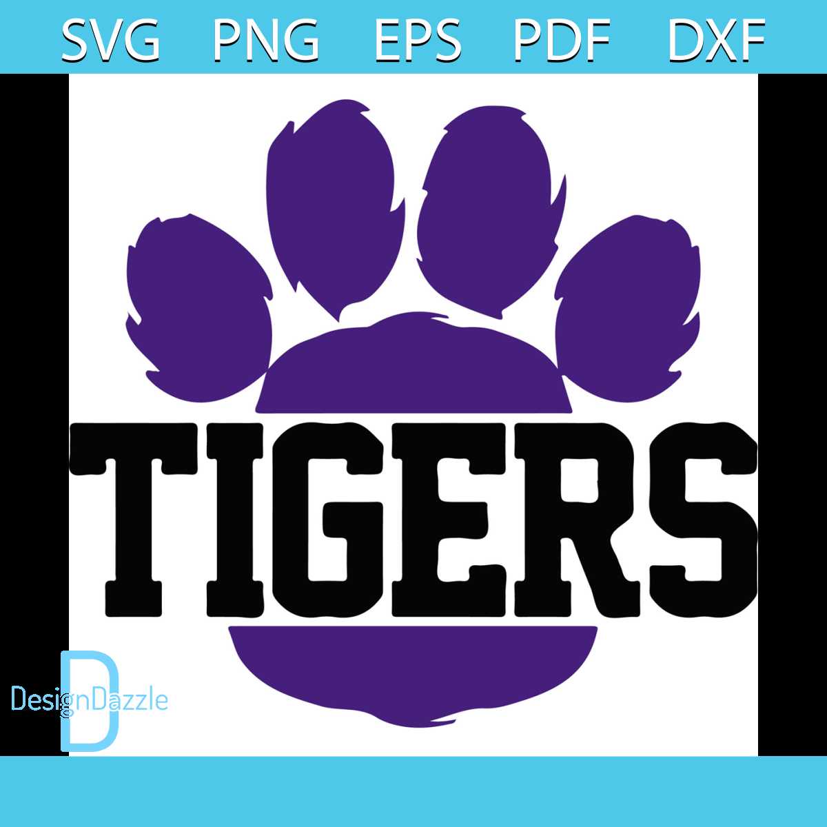 Split Paw Print SVG, Sport Svg, Tiger Paw SVG, Split Letter | Inspire ...