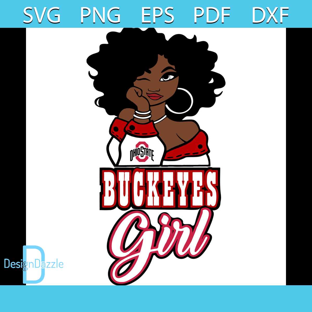 Ohio State Buckeyes Girl Svg, Sport Svg, Black Girl Svg, Ohi | Inspire ...