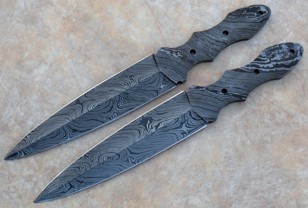 Custom Handmade Damascus steel 13'' Dagger Blank Blades Lot | Inspire ...