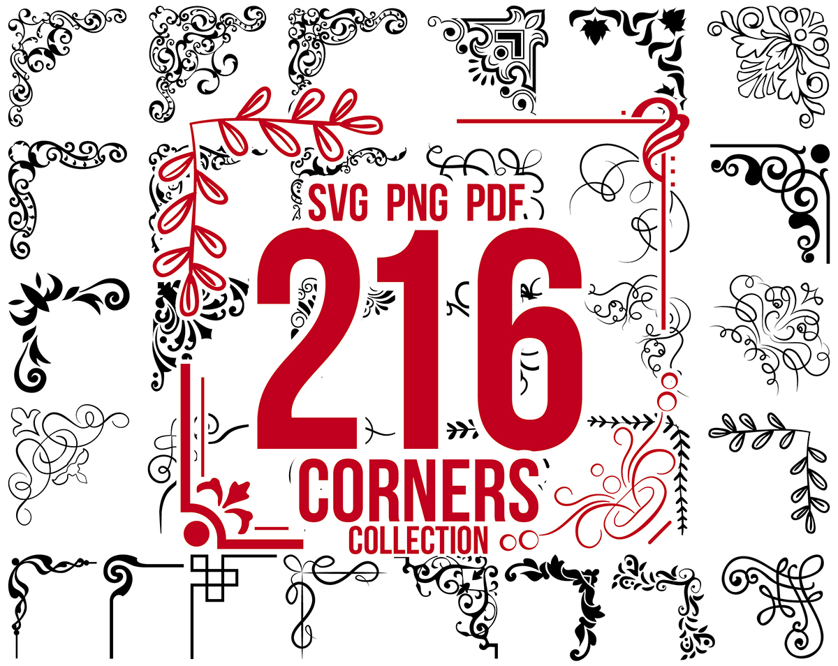 Corner svg Bundle, Corner svg, Floral Corner svg, Decorative - Inspire ...