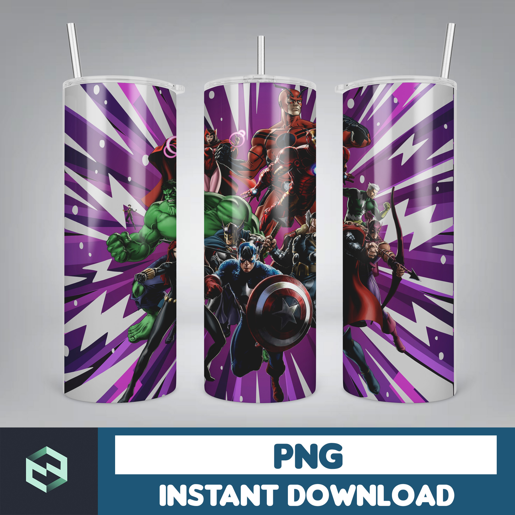Marvels Tumbler Wrap, 20 oz Marvel Heroes Tumbler Skinny, Su | Inspire ...