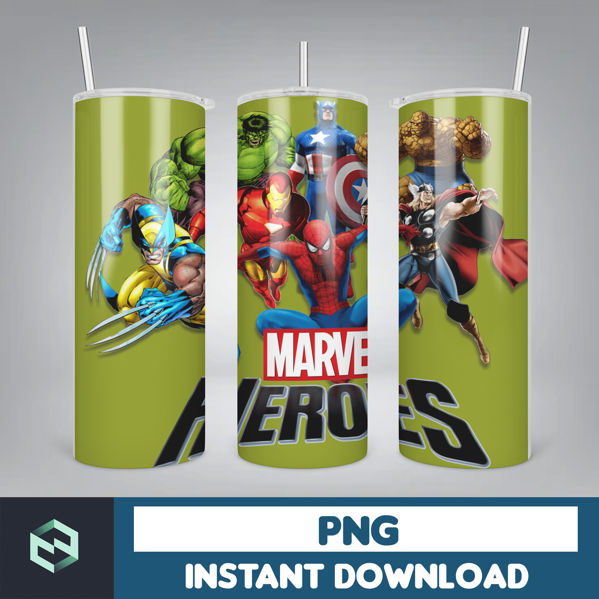 Marvels Tumbler Wrap, 20 oz Marvel Heroes Tumbler Skinny, Su - Inspire ...