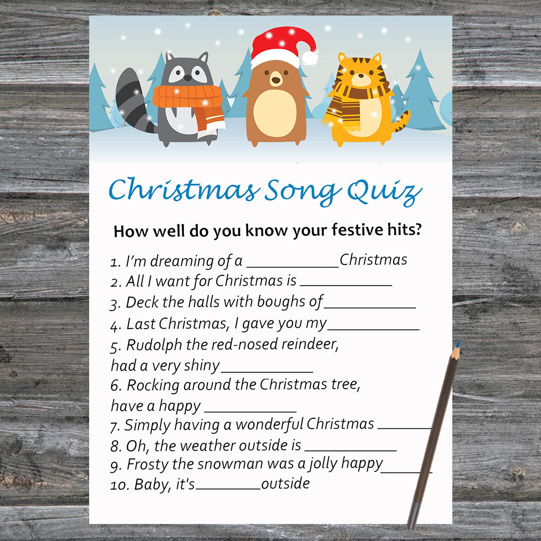 Christmas party games,Christmas Song Trivia Game Printable,W | Inspire ...