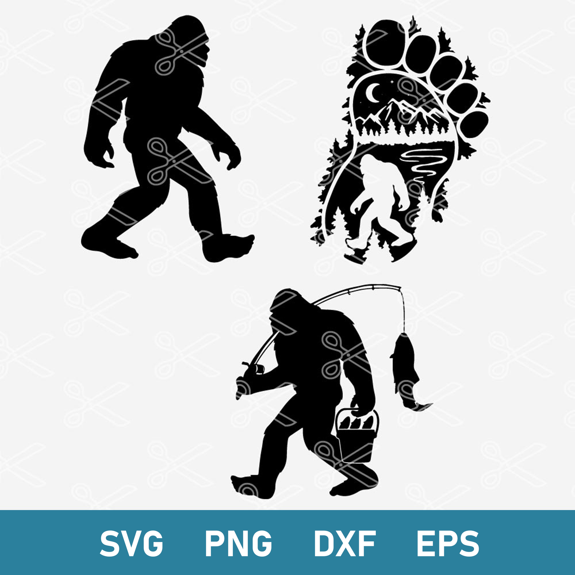 Bigfoot Bundle Svg, Bigfoot Svg, Sasquatch Svg, Png Dxf Eps | Inspire ...