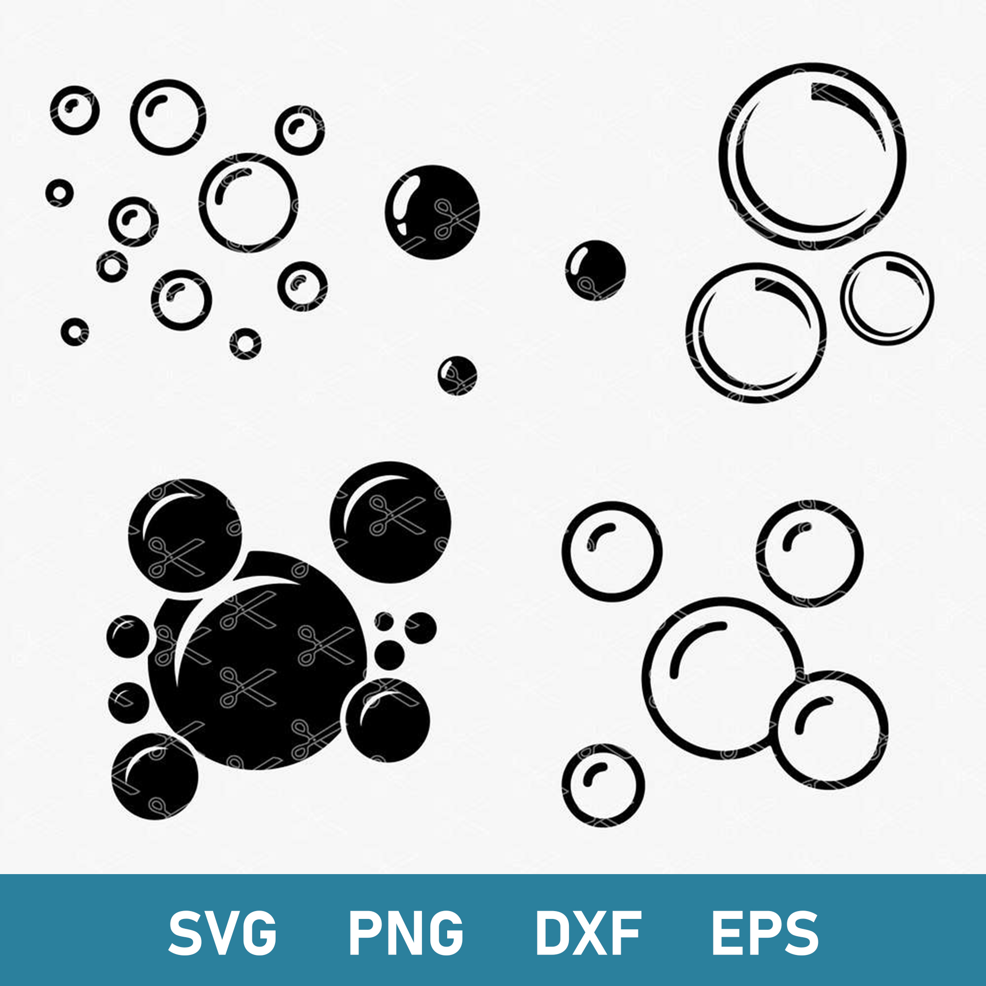 Bubbles Bundle Svg, Bubbles Svg, Soap Bubbles Svg, Png Dxf E | Inspire ...