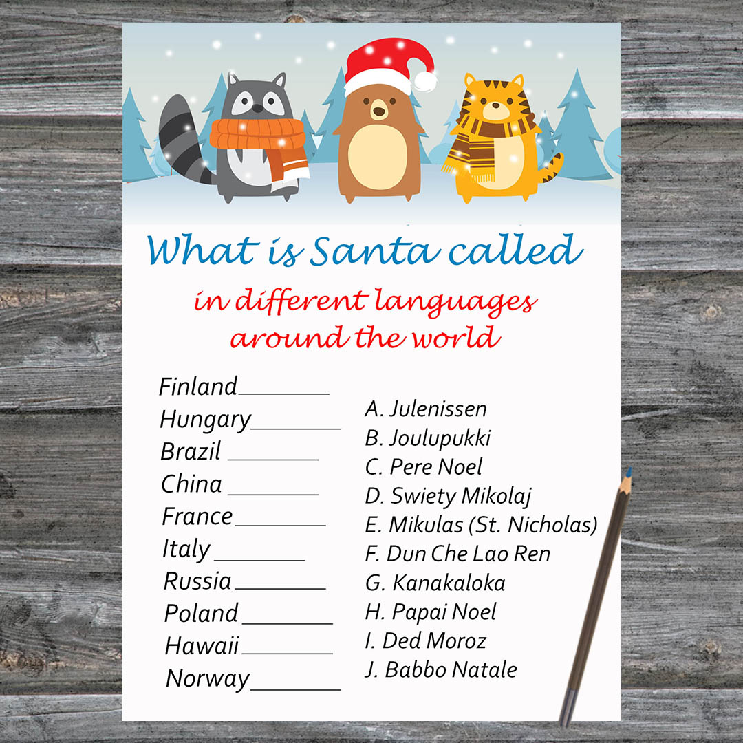 Christmas party games,Christmas Around the World Game Printa | Inspire ...