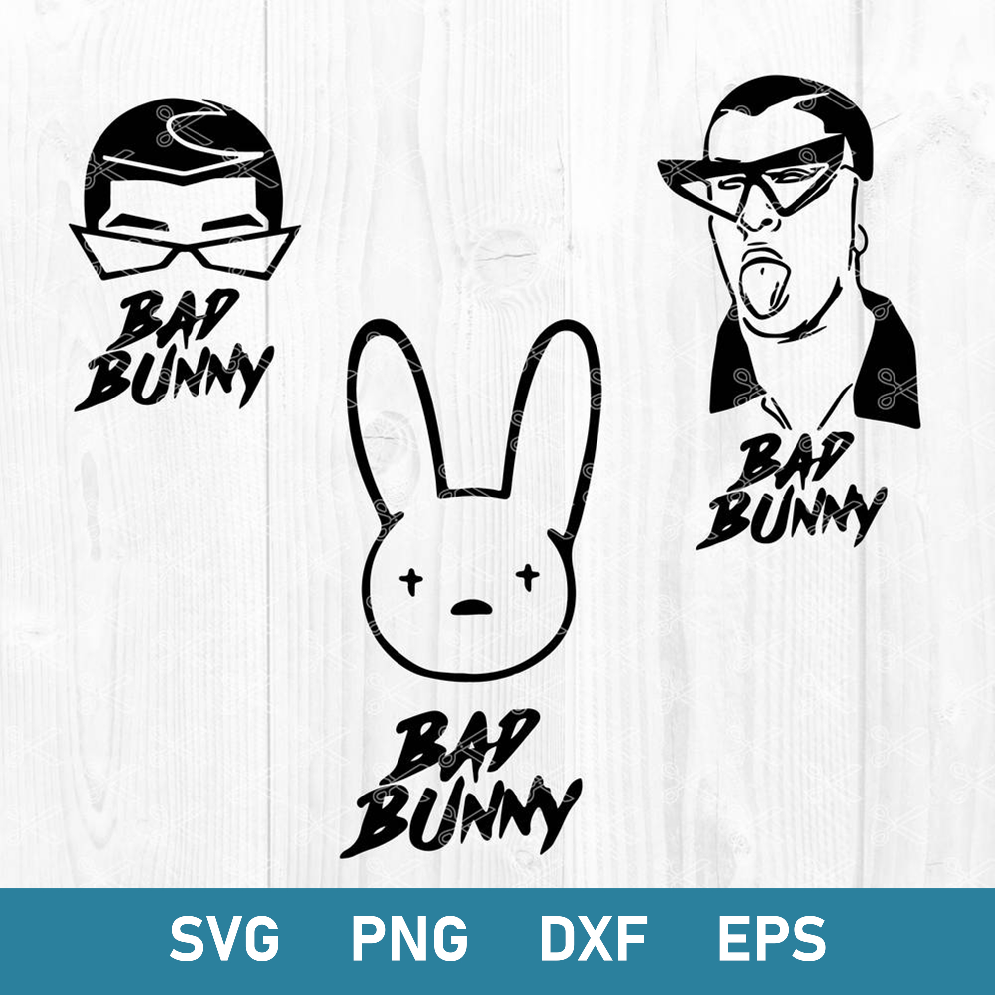 Bundle Bad Bunny Svg, Bad Bunny Svg, Bunny Rapper Svg, Png D - Inspire ...