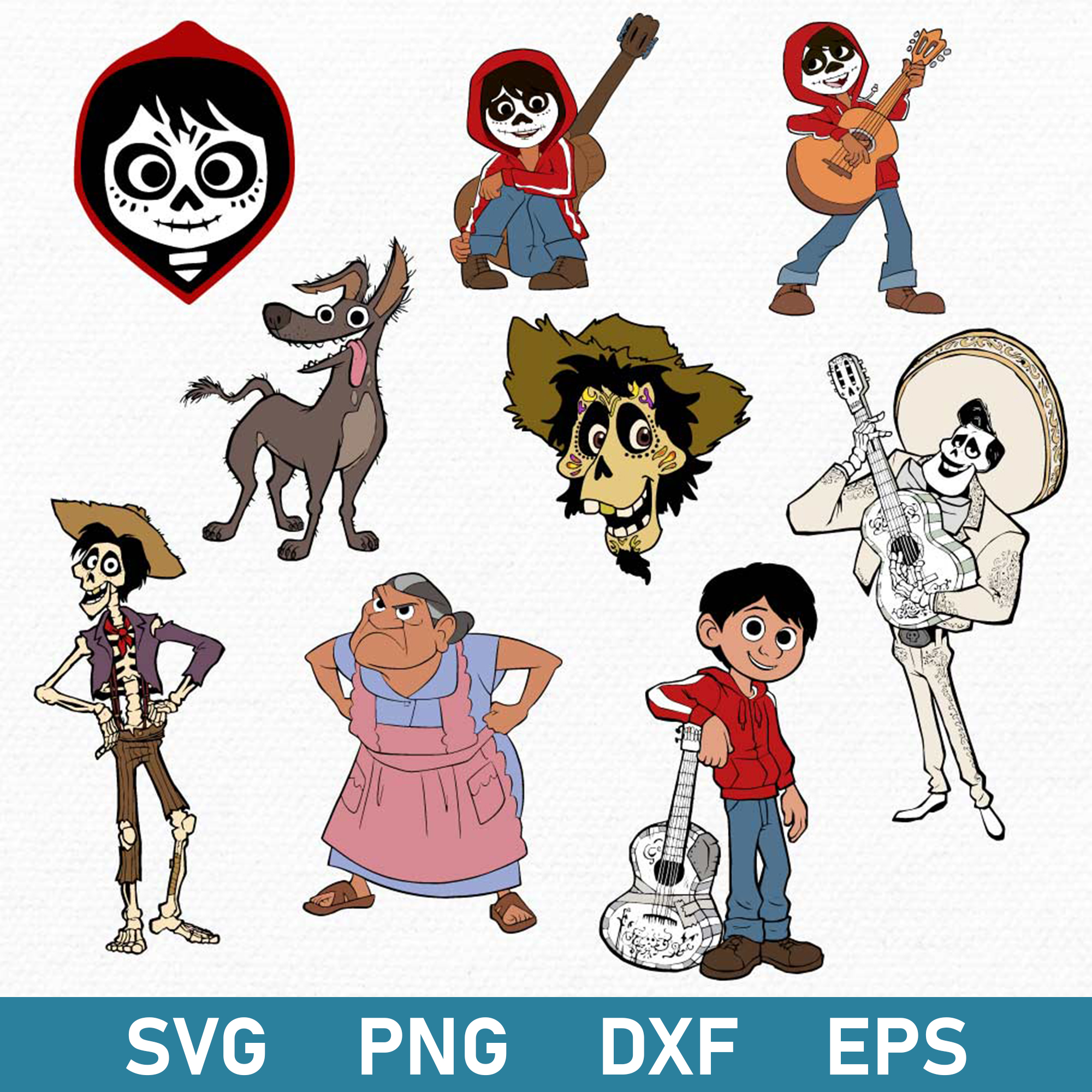 Coco Miguel Bundle Svg, Disney Pixar Coco Svg, Coco Svg, Dis | Inspire ...