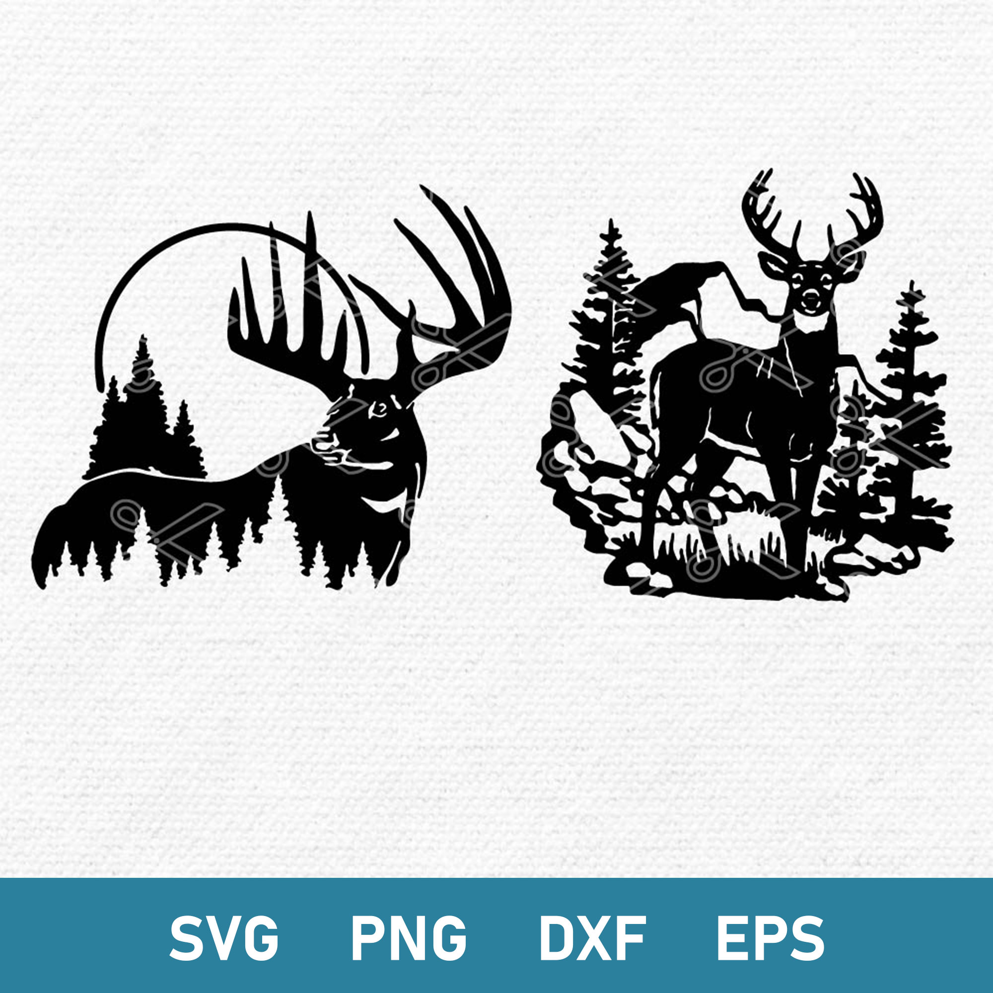 Deer Buck Svg, Deer Svg, Mountain Svg, Hunting Svg, Png Dxf | Inspire ...