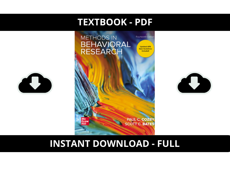 Methods in Behavioral Research 14th Edition Instant Download | Inspire ...