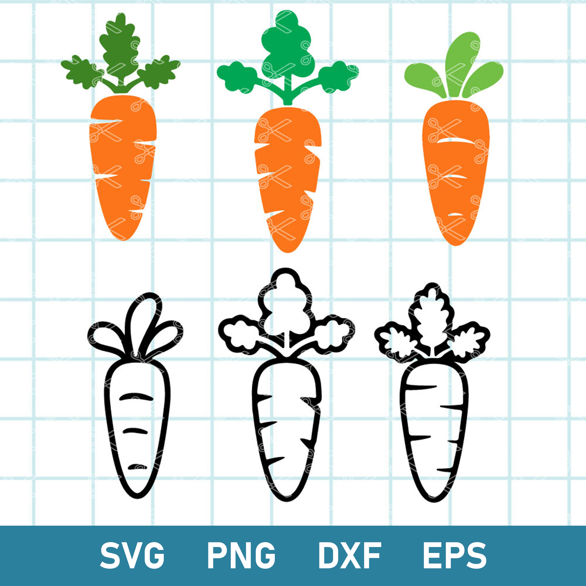 Easter Carrot Bundle Svg, Carrot Svg, Easter Svg, Bunny Svg, | Inspire ...