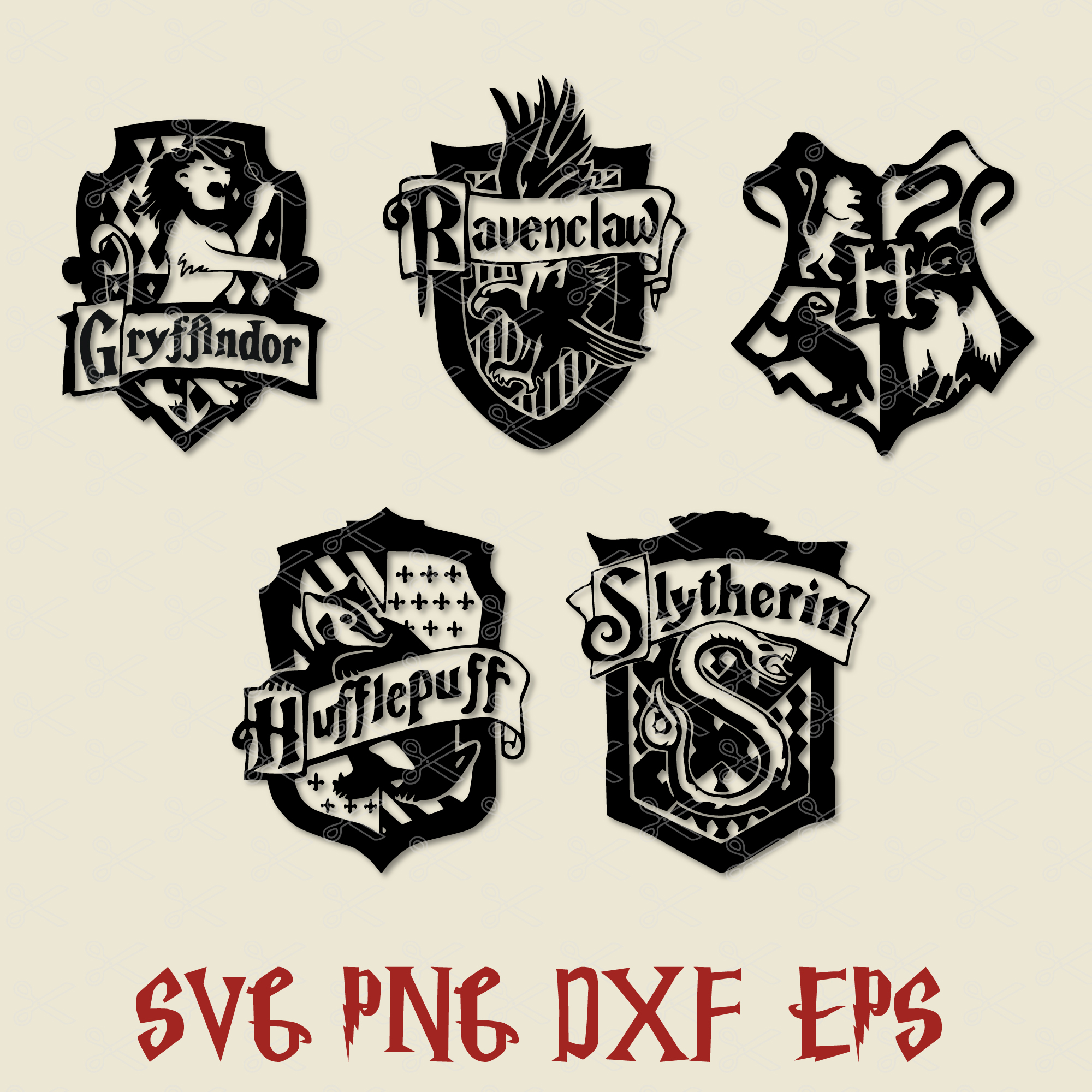 Hogwarts Crest Bundle Svg, Harry Potter Svg, Hogwarts Crest | Inspire ...