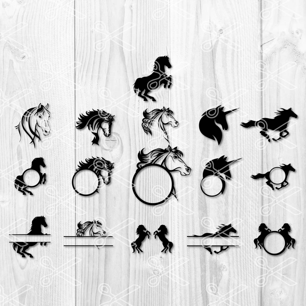 Horse Monogram Svg | Inspire Uplift