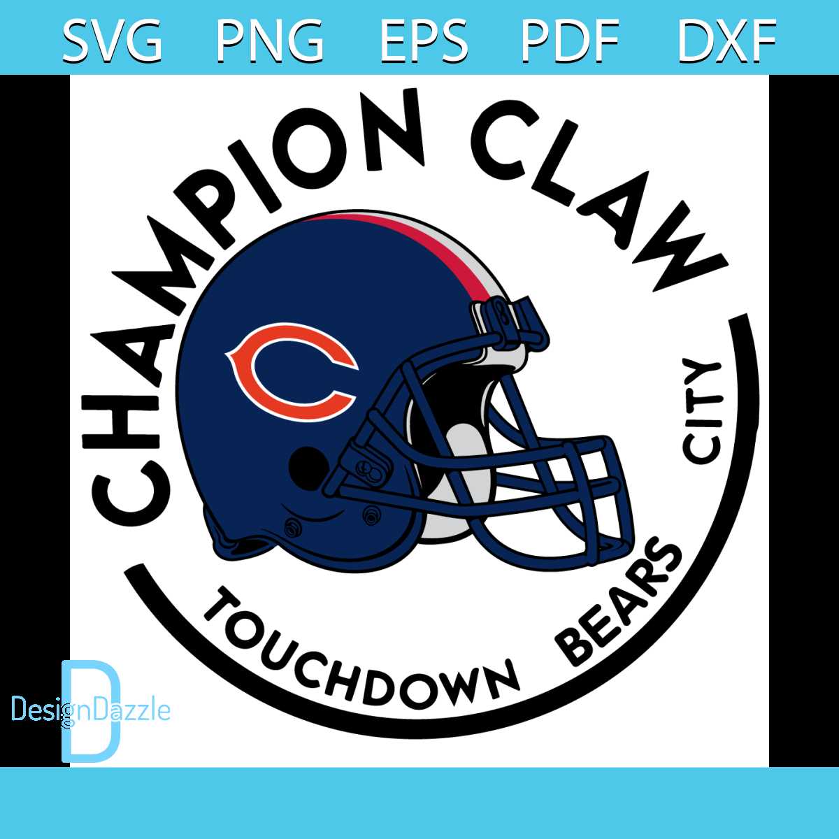Champion Claw Touchdown Bears City Svg, Sport Svg, Chicago B | Inspire ...
