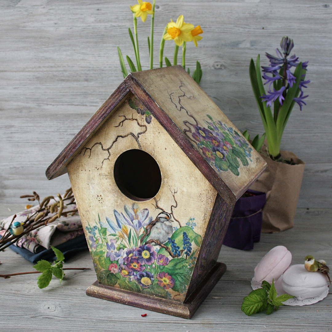 Storage box birdhouse in Vintage style | Inspire Uplift