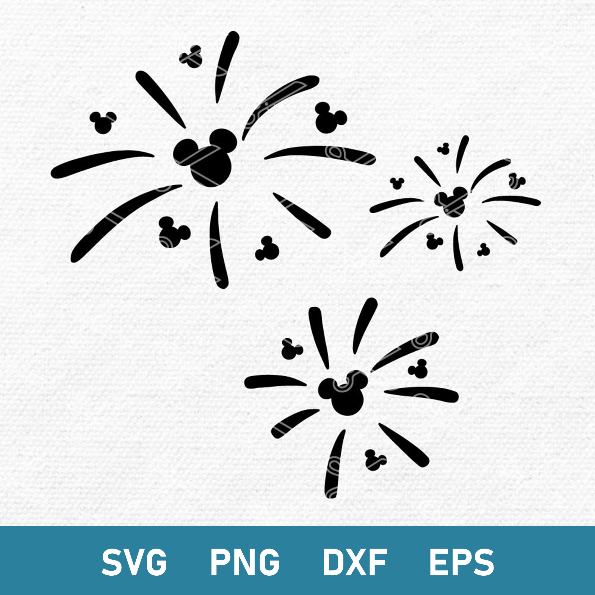Mickey Fireworks Svg, Firework Svg, Mickey Svg, Png Dxf Eps - Inspire ...