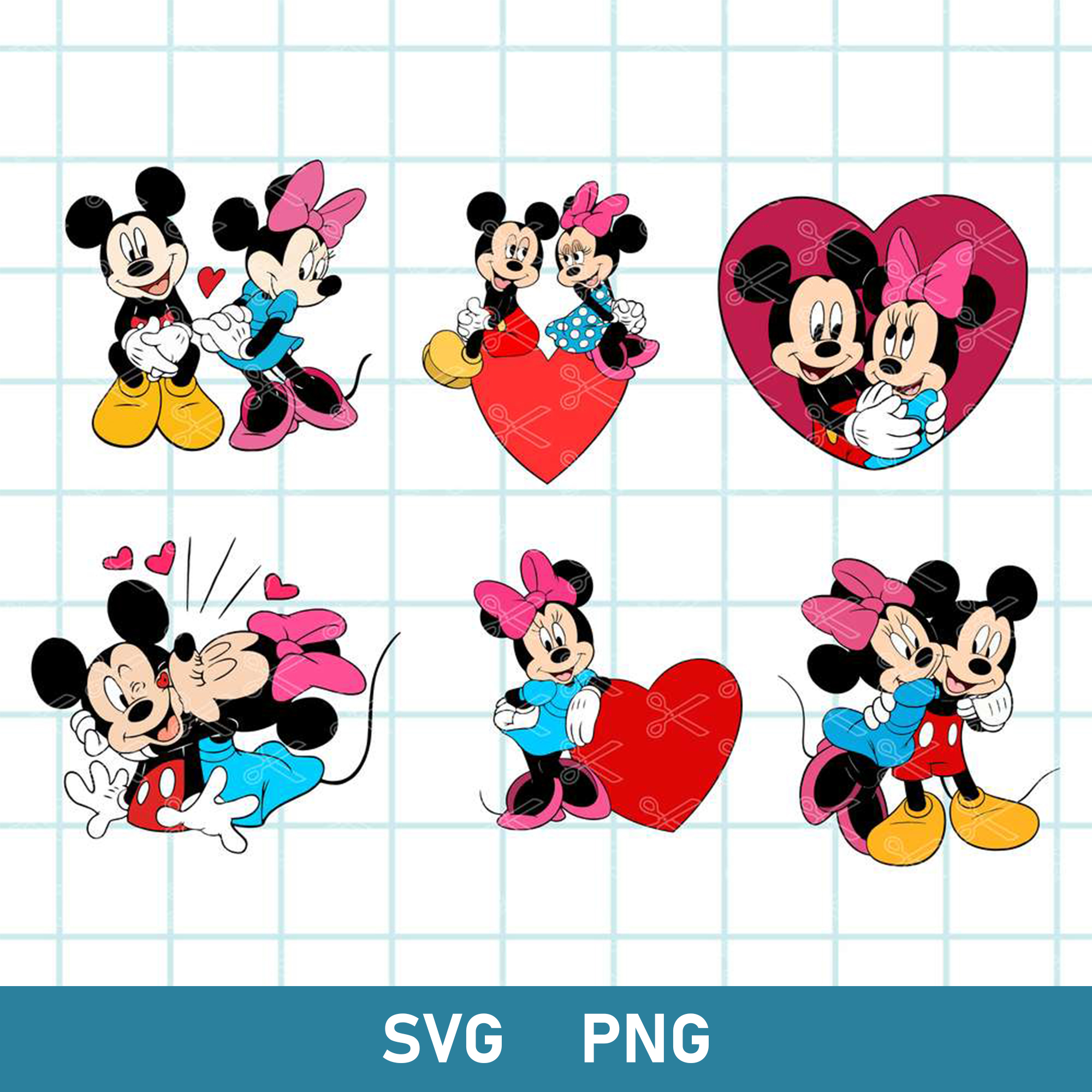 Mickey Mouse And Minnie Mouse Svg, Mickey Svg, Minnie Svg, D | Inspire ...