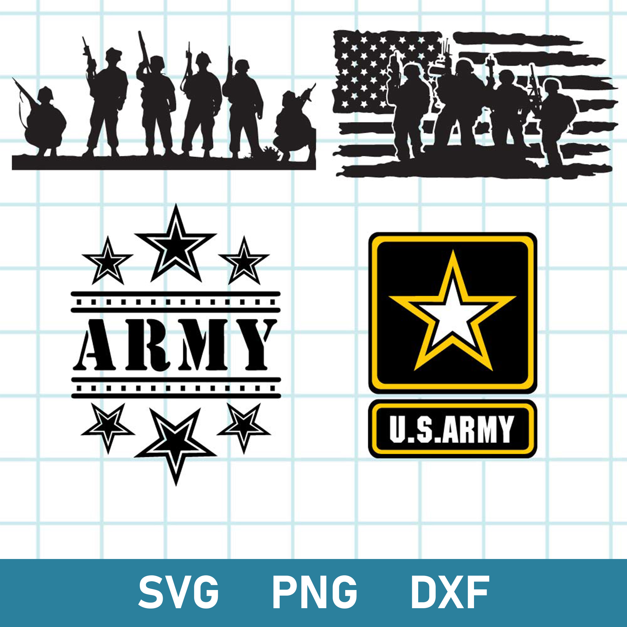 Military Svg, Army Svg, Usa Army Svg, Army Veteran Svg, 4th | Inspire ...