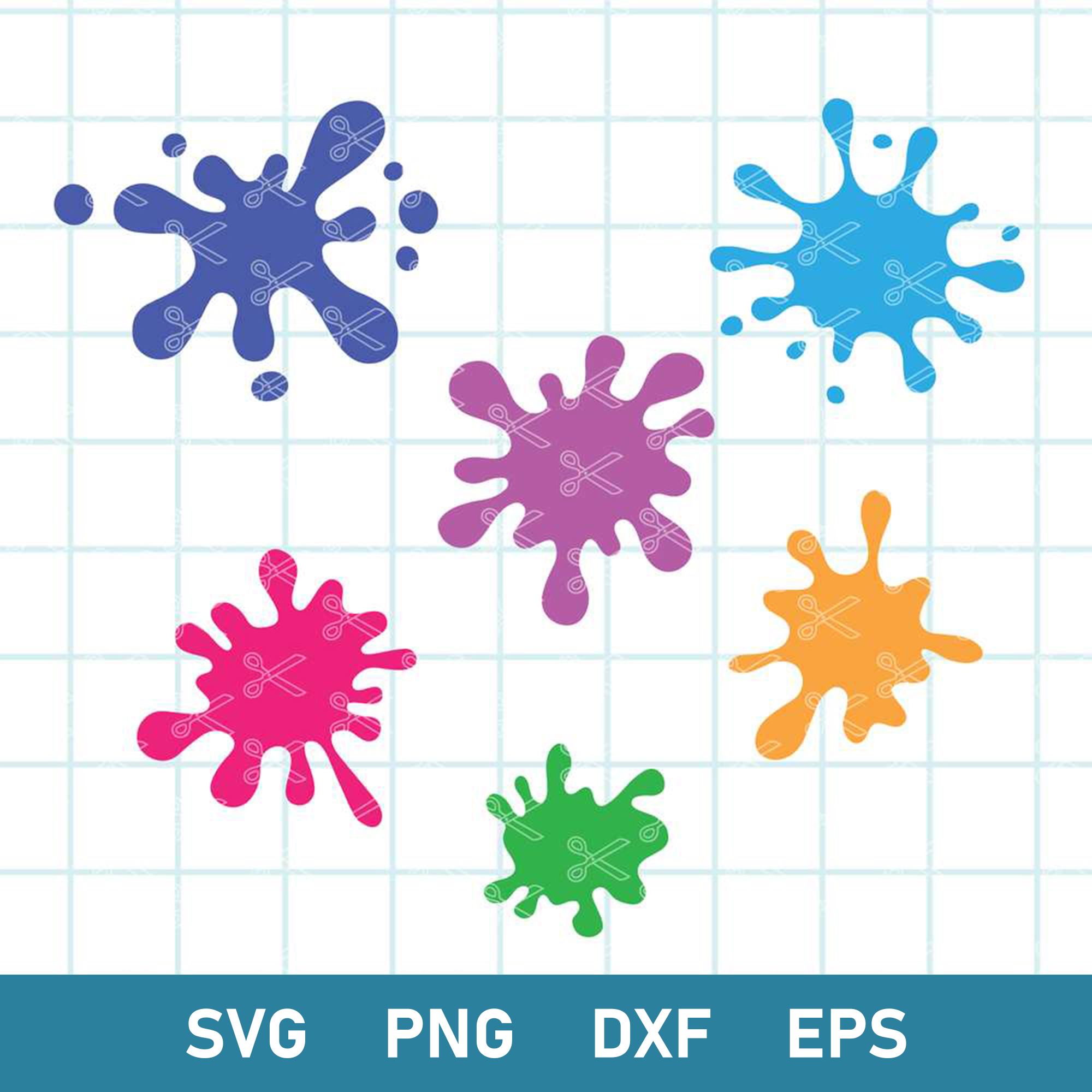 Paint Splatter Bundle Svg, Paint Splatter Svg, Paint Brush S | Inspire ...