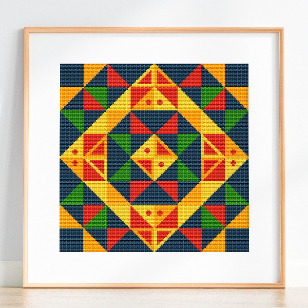 Patchwork cross stitch pattern, Counted cross stitch PDF | Inspire Uplift