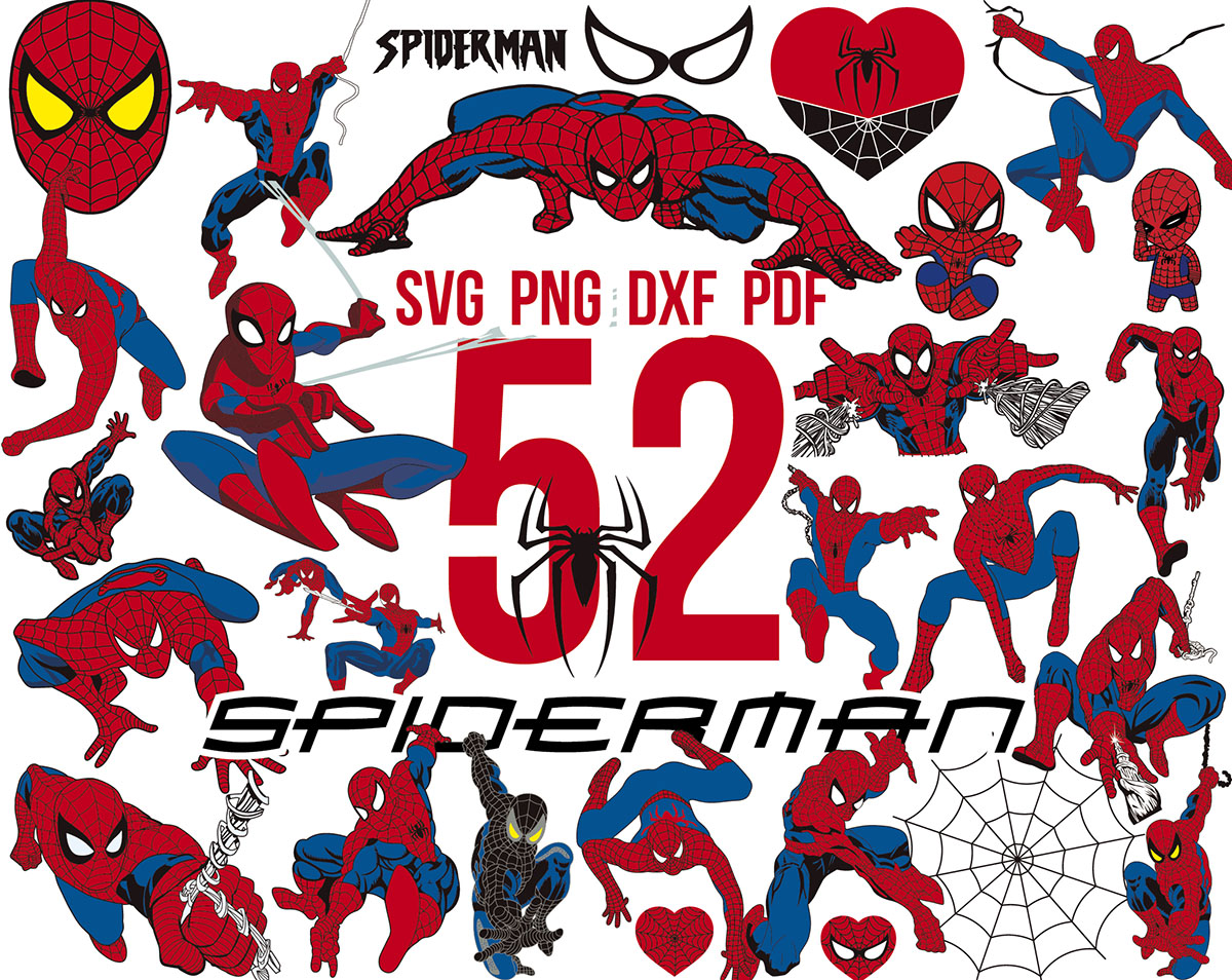 Mega Spiderman Svg Bundle, Spiderman Png svg, Spiderman Clip - Inspire ...