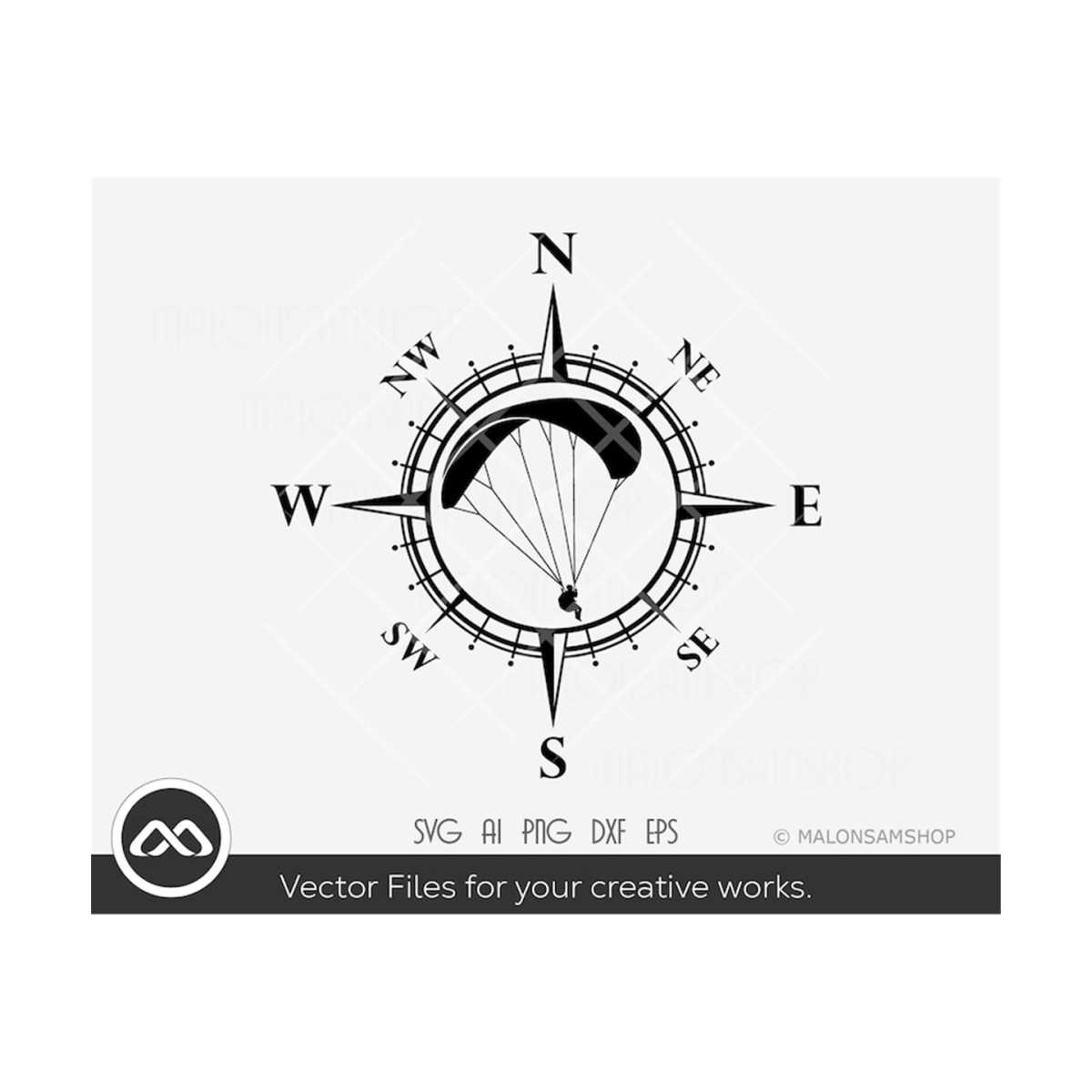Paragliding SVG Compass - paraglide svg, parachute svg, silh - Inspire ... Paragliding SVG Compass - paraglide svg, parachute svg, silh - Inspire ...