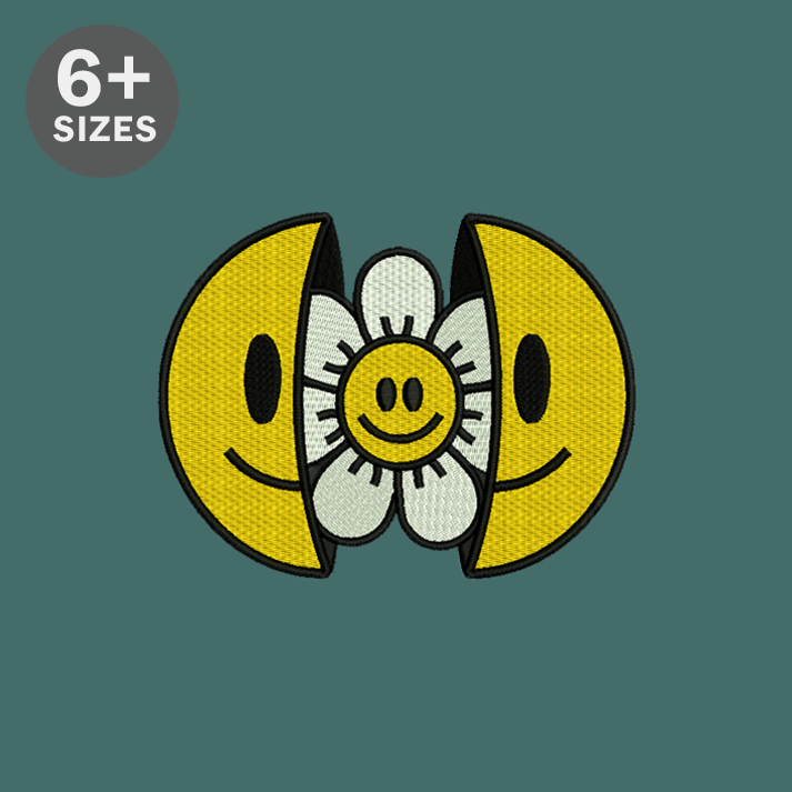 Split Smiley Face Flower Emotion | Inspire Uplift