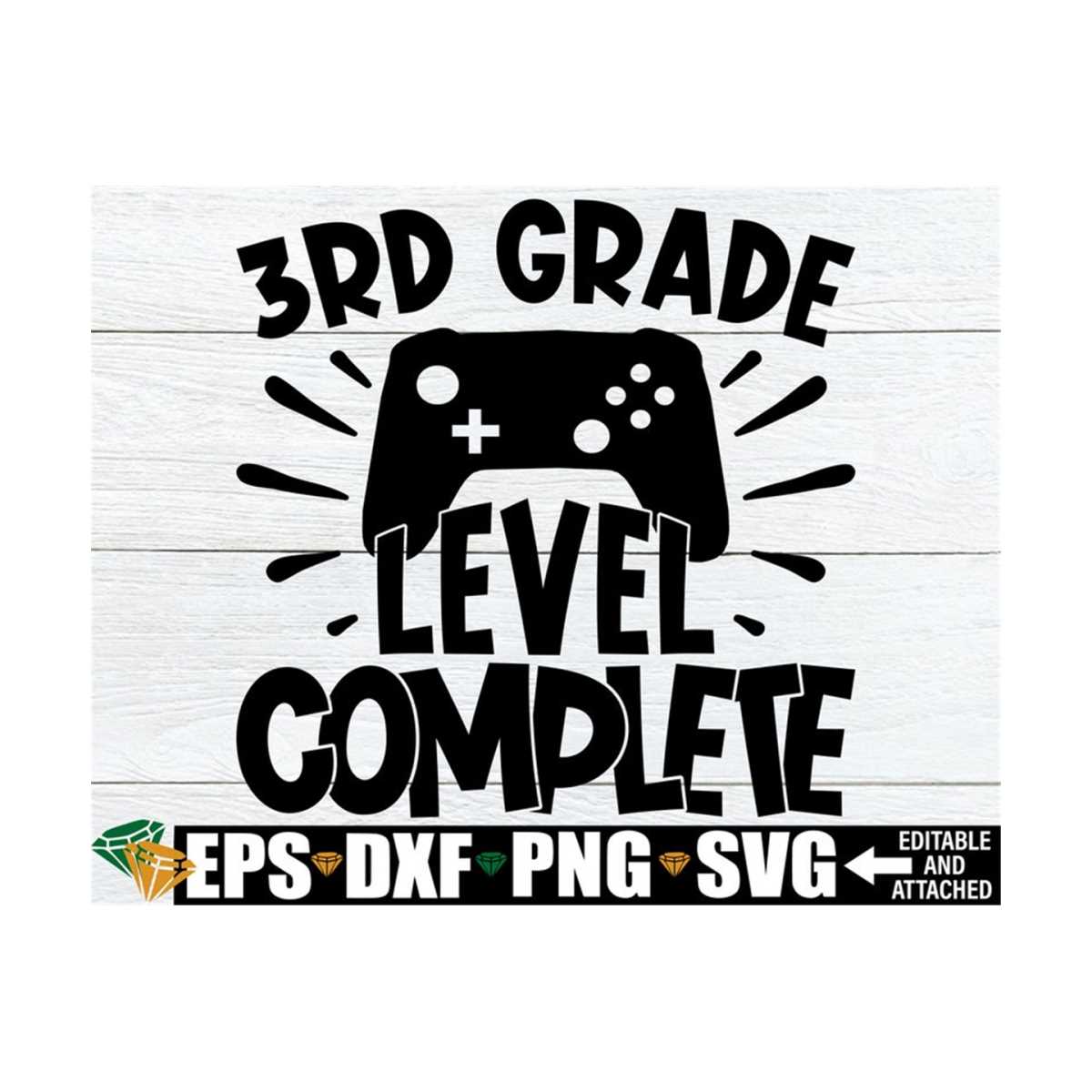 3rd Grade Level Complete, Boys 3rd grade Graduation svg, 3rd - Inspire ...