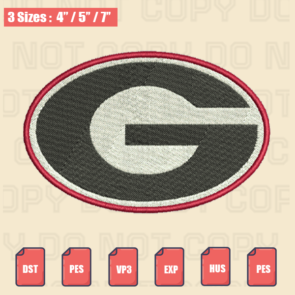 Georgia Athletics Embroidery Designs, NCAA Logo Embroidery F - Inspire ...