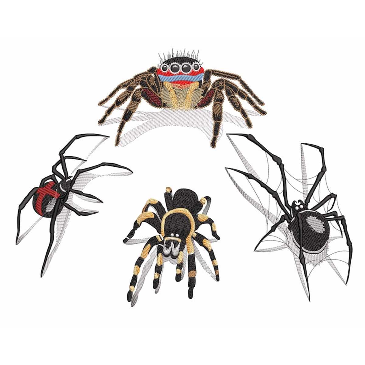 Four Spiders Embroidery Designs Bundle - Creepy Crawly Spide - Inspire ...